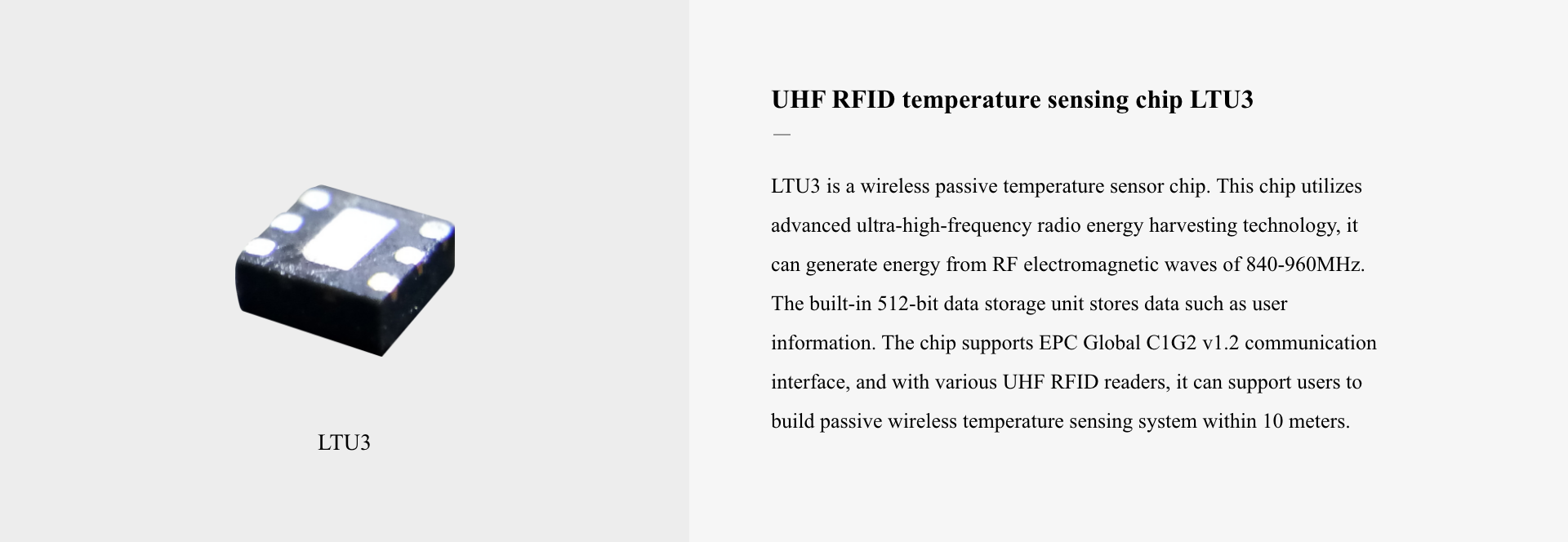 LTU3 Passive Temperature Sensing Chip_CTESIUS Temperature Sensing Chip ...
